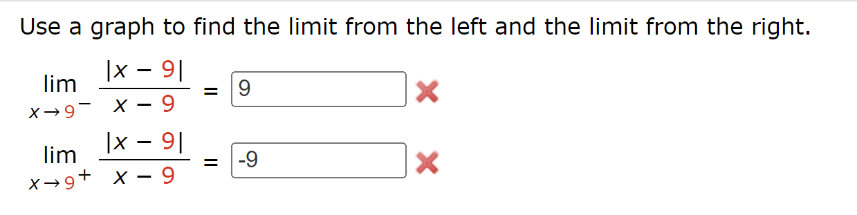 Solved Use a graph to find the limit from the left and the | Chegg.com