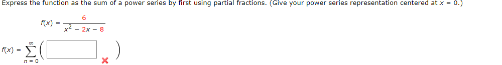 Solved Express the function as the sum of a power series by | Chegg.com