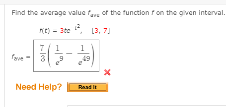 Solved Find the average value fave of the function f on the | Chegg.com