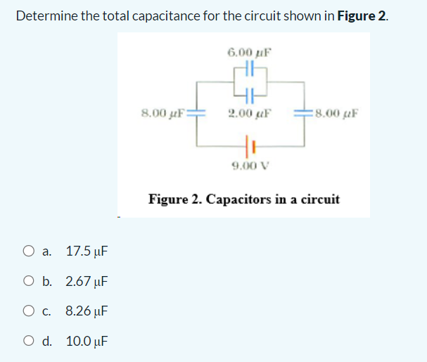 Solved Determine the total capacitance for the circuit shown | Chegg.com