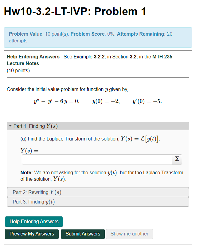 Solved Consider The Initial Value Problem For Function Yy