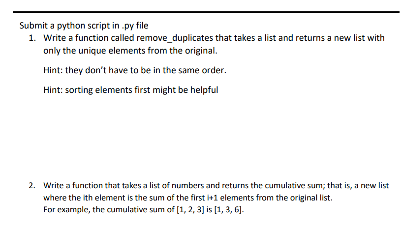 Solved Submit a python script in .py file 1. Write a | Chegg.com