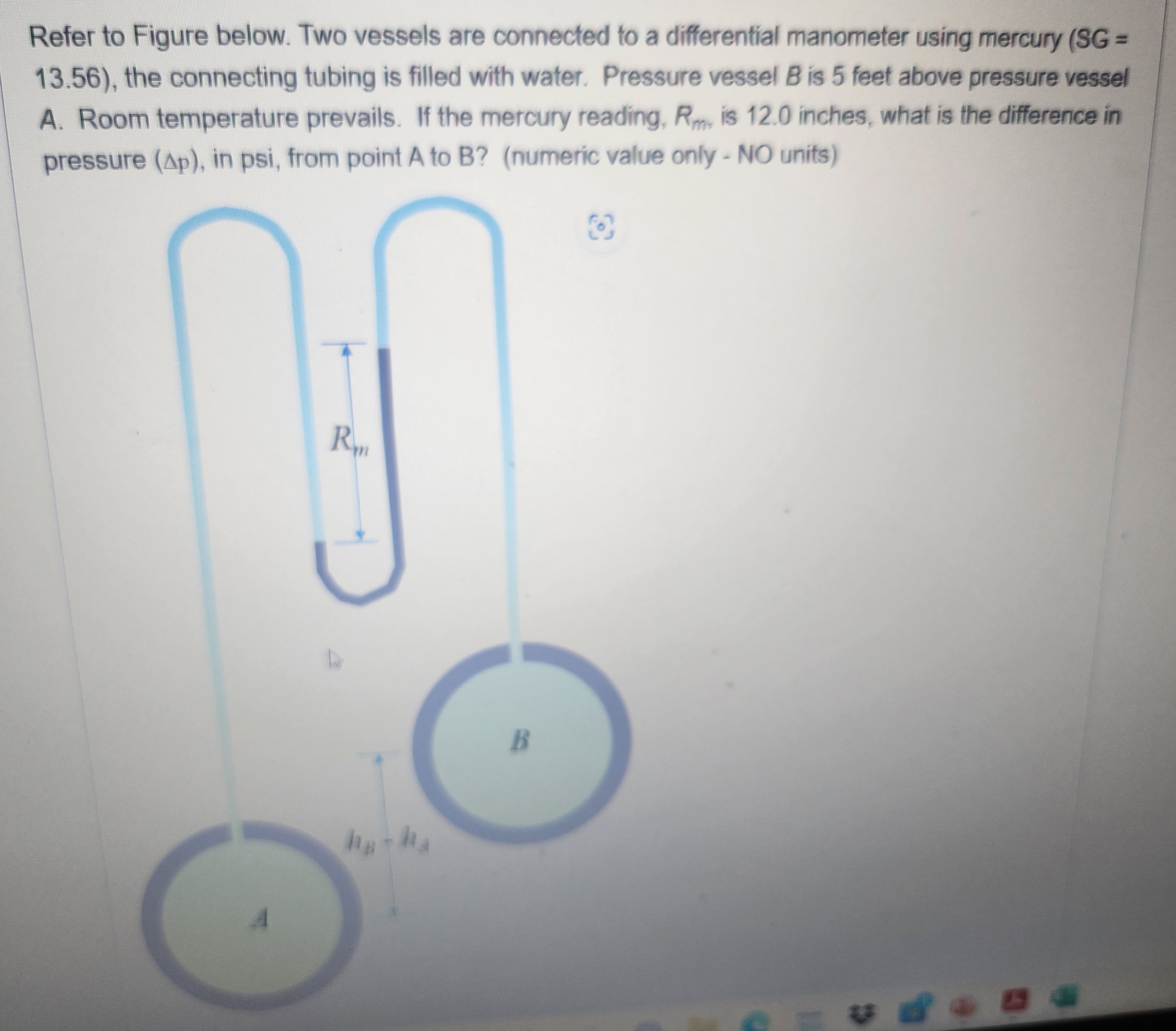 Refer to Figure below. Two vessels are connected to a | Chegg.com