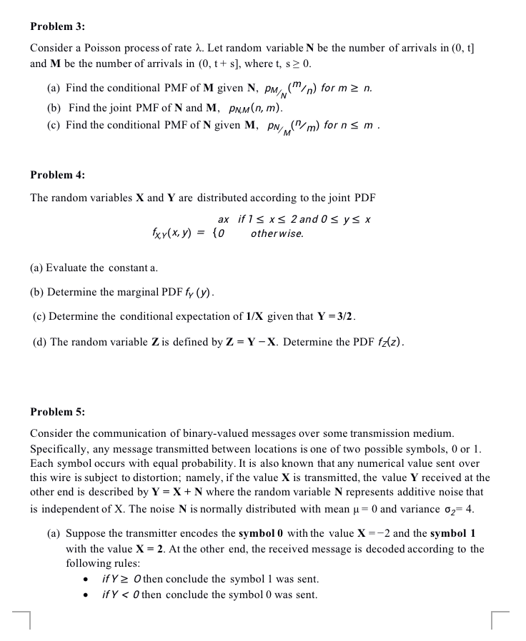 Solved Problem 3: Consider a Poisson process of rate 2. Let | Chegg.com