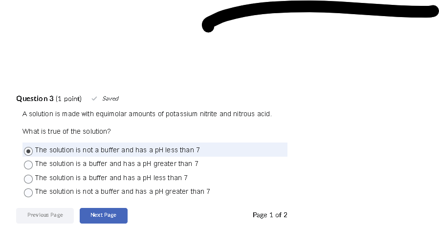 Solved A solution is made with equimolar amounts of | Chegg.com