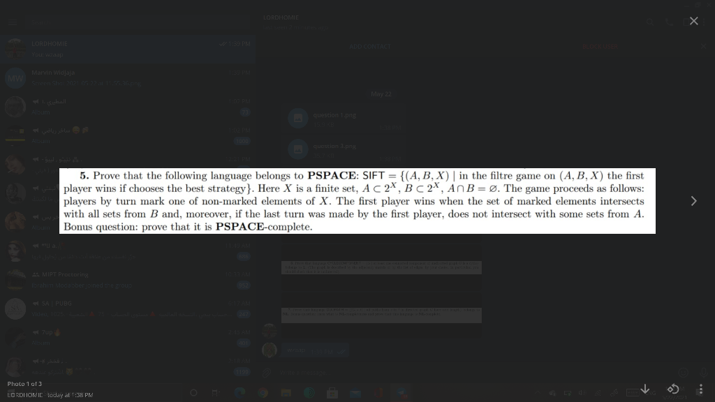 Solved Proving that it belongs to PSPACE and further proving | Chegg.com
