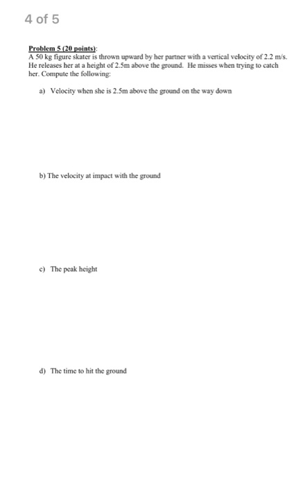 Solved Name: In Class Assignment Projectile Motion | Chegg.com