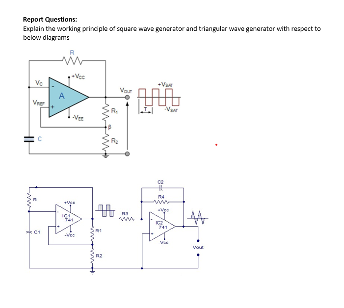 Solved Report Questions: Explain the working principle of | Chegg.com