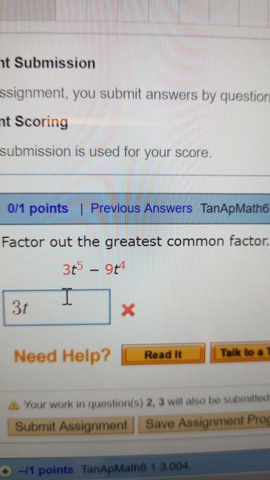 Solved t Submission ssignment, you submit answers by | Chegg.com