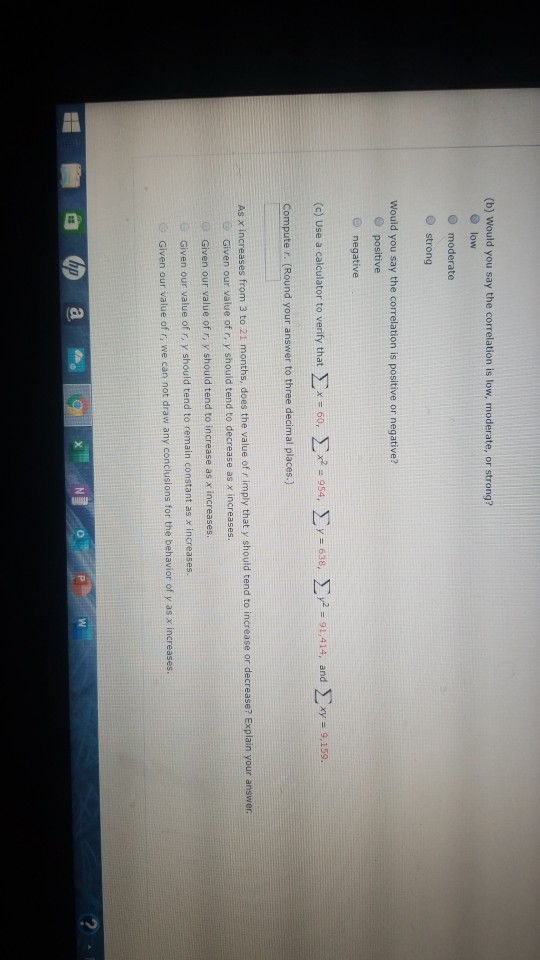Solved Suppose two variables are positively correlated. Does | Chegg.com