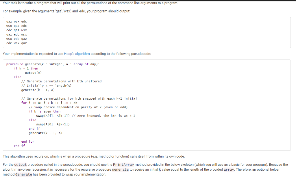 Solved Your task is to write a program that will print out | Chegg.com