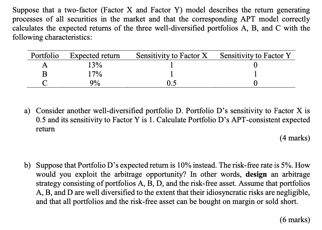 Suppose that a two-factor (Factor X and Factor Y) | Chegg.com