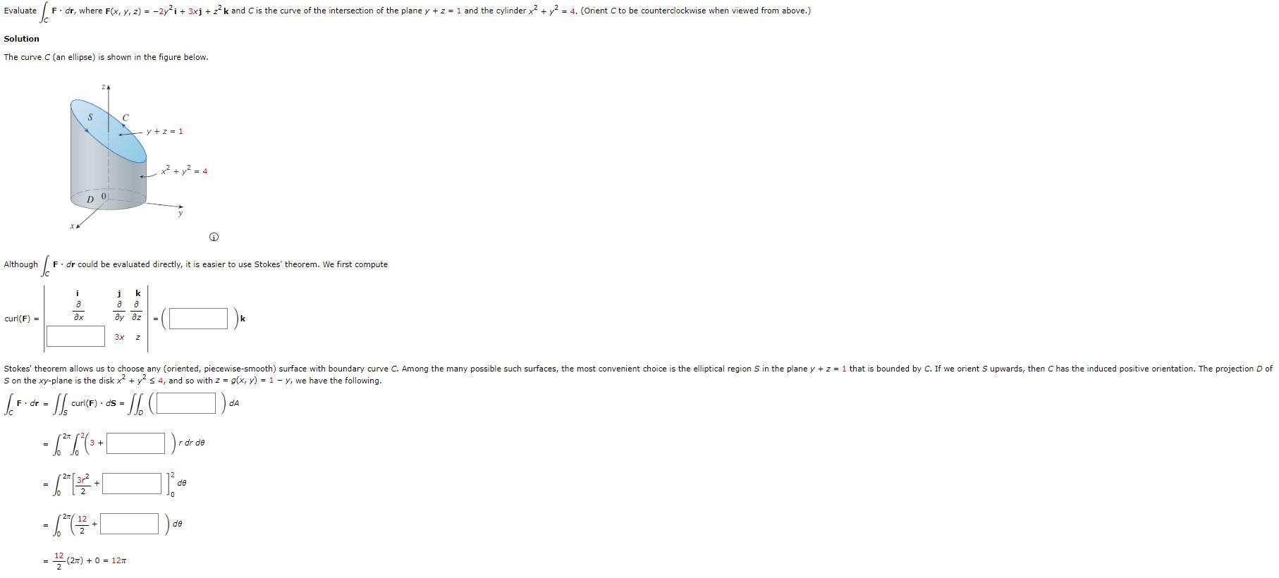 Solved Evaluate ∫CF⋅dr, where F(x,y,z)=−2y2i+3xj+z2k and C | Chegg.com