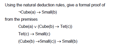 Solved Using the natural deduction rules, give a formal | Chegg.com