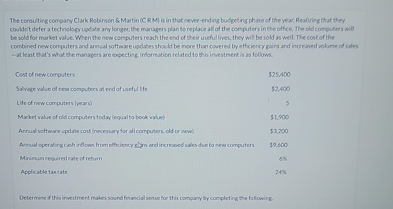 Solved Single question. Calculate the Following for the | Chegg.com