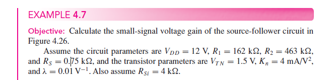 Solved Objective: Calculate the small-signal voltage gain of | Chegg.com