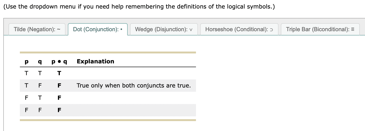 Solved You can calculate the truth value of a compound | Chegg.com