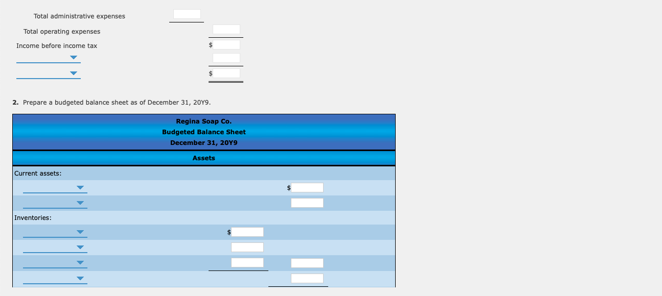 Solved Budget estimates of manufacturing costs and operating | Chegg.com