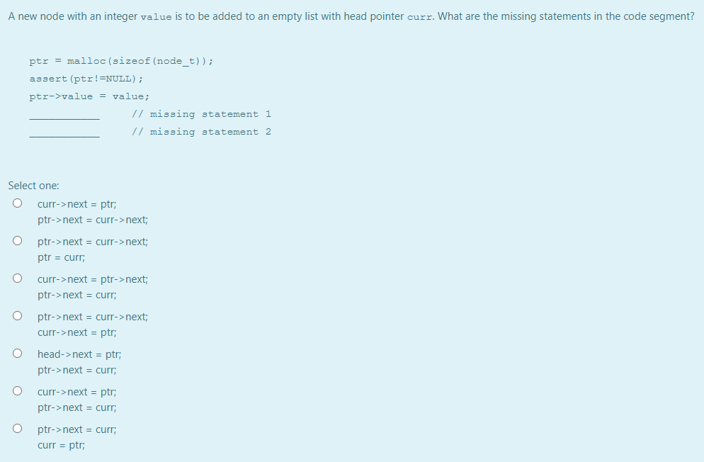 Solved A new node with an integer value is to be added to an | Chegg.com