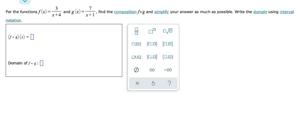 Solved I keep getting the domain part incorrect. I believe | Chegg.com