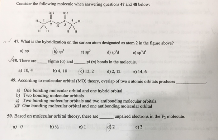 Solved Consider the following molecule when answering | Chegg.com