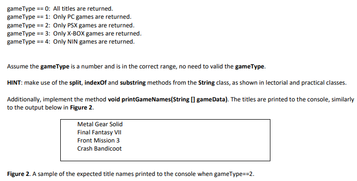 Solved public class A2 { GAMESTREAM CATALOGUE! */ private | Chegg.com