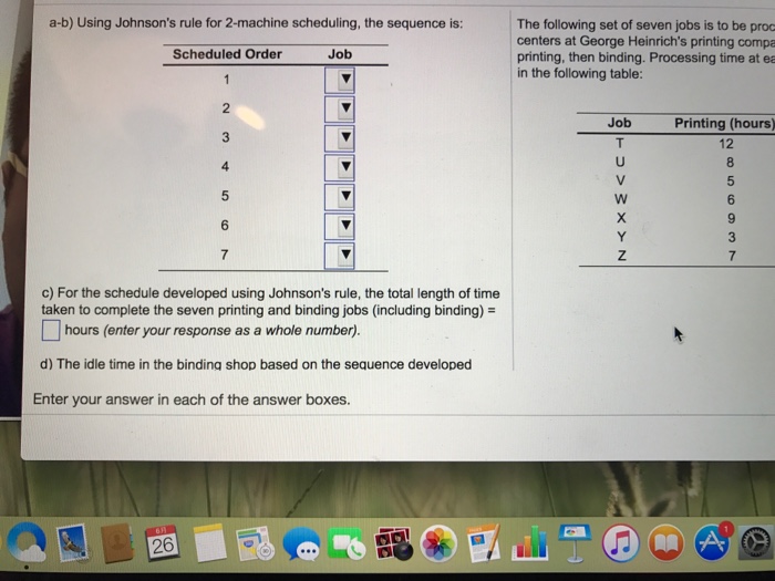 Solved 16 e sequence is: The following set of seven jobs is | Chegg.com