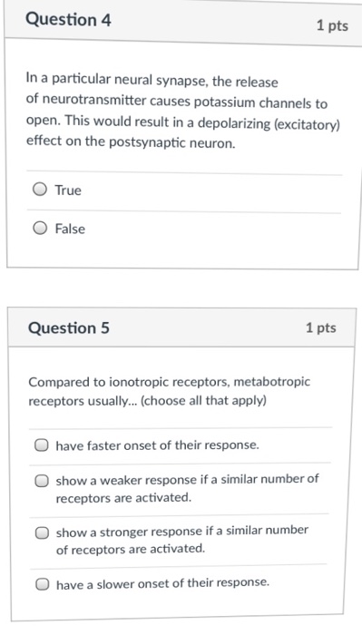 Solved In a particular neural synapse, the release of | Chegg.com