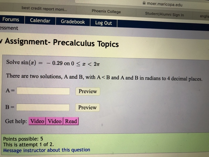 Solved moer.maricopa.edu best credit report moni... Phoenix | Chegg.com