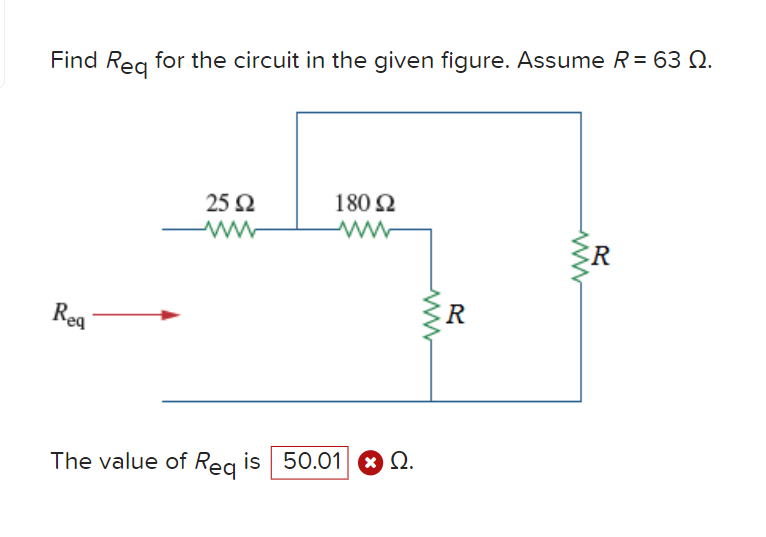 Solved Find Req for the circuit in the given figure. Assume | Chegg.com