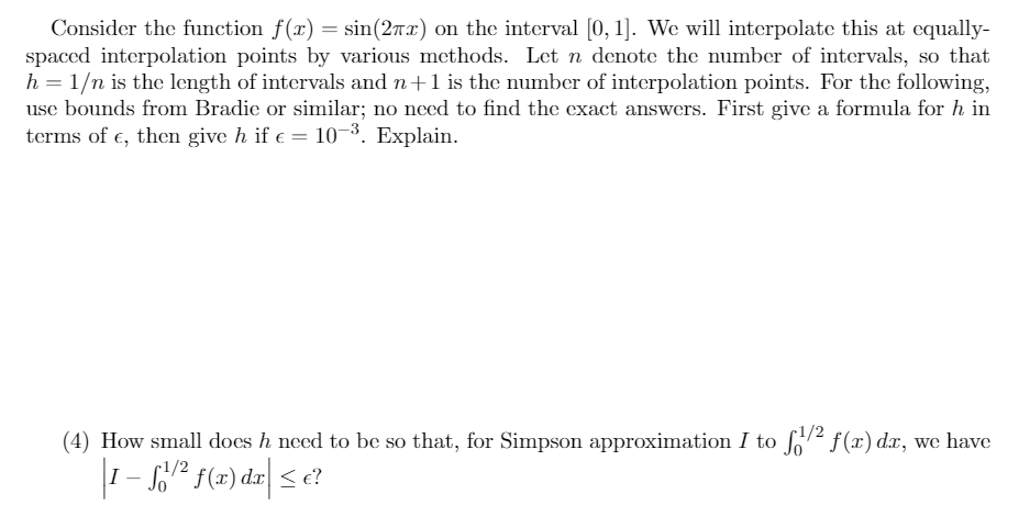 Solved Consider the function f(x) = sin(212) on the interval | Chegg.com
