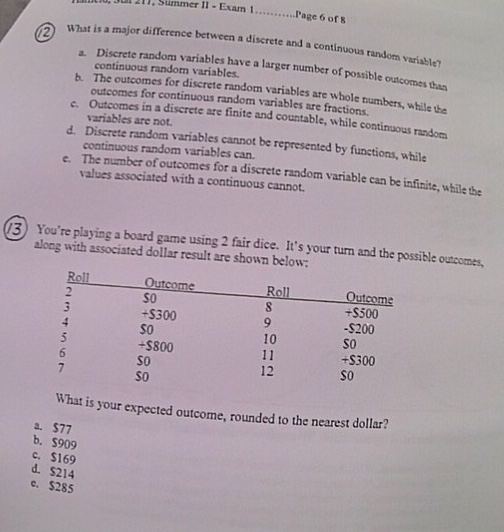 Solved What Is A Major Difference Between A Discrete And A