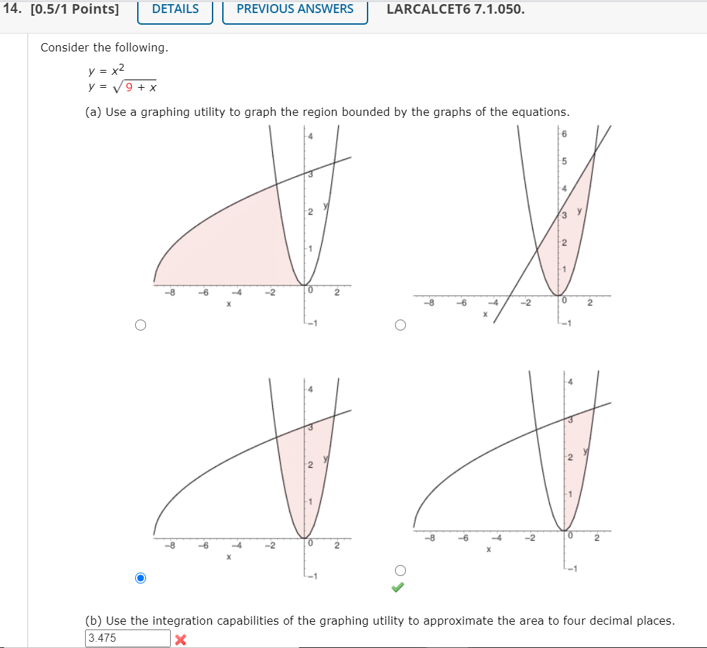 Solved Please find part (b) (b) Use the integration | Chegg.com