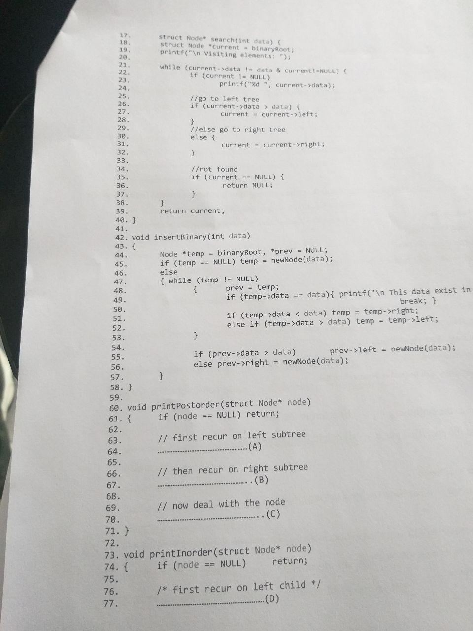 Solved 3. Given the main part and global declarations below | Chegg.com