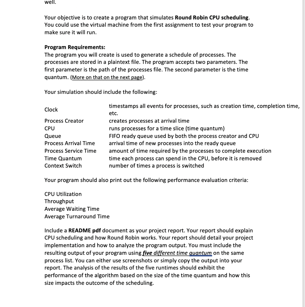 Solved well. Your objective is to create a program that | Chegg.com
