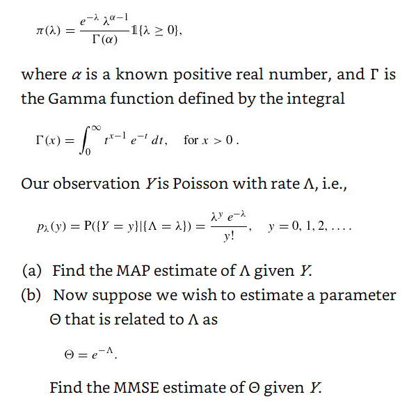 Solved 11.3) Bayesian Parameter Estimation. Suppose Λ is a | Chegg.com