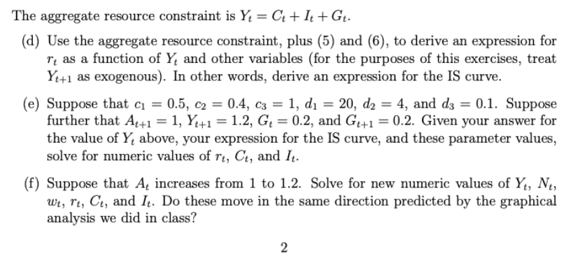Solved Question 4 (42 points) Suppose that we are in the | Chegg.com