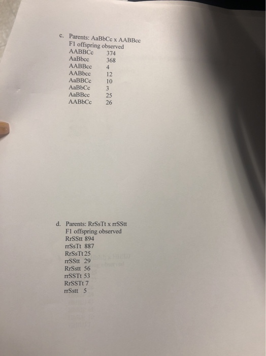 Solved for each three point cross below, determine the gene | Chegg.com