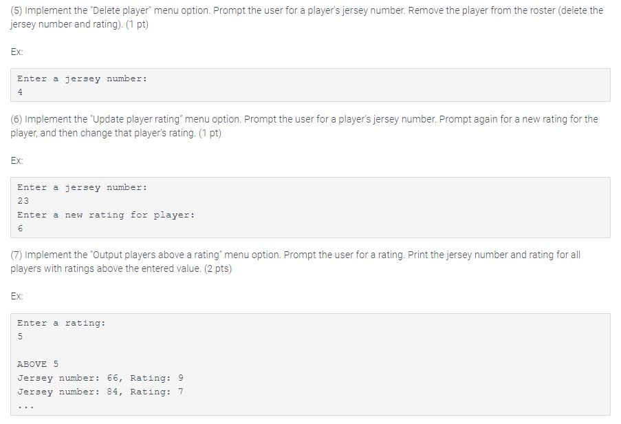 Solved: Python Programming 8.14 LAB*: Program: Soccer team