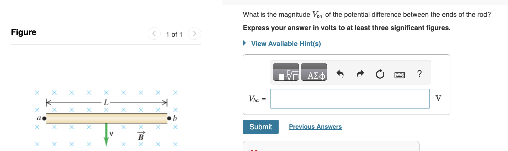 Solved In the figure, a conducting rod of length L=27.0 cm | Chegg.com