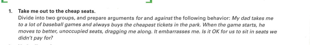 Solved take me out of the cheap seatTake me out to the cheap | Chegg.com