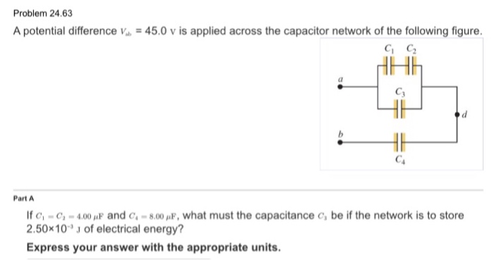 Solved A potential difference Vab = 45.0 V is applied across | Chegg.com