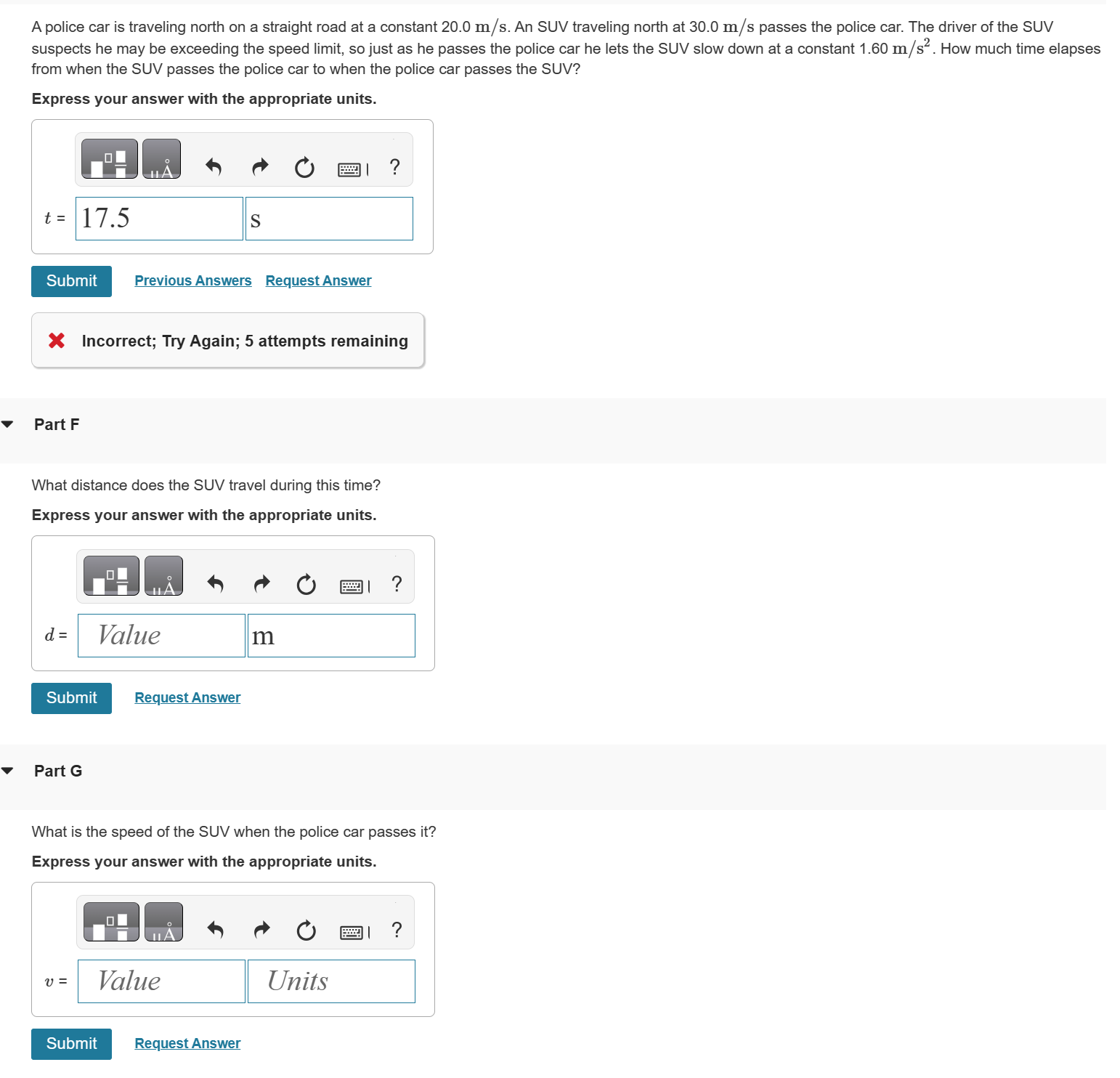 Solved A police car is traveling north on a straight road at | Chegg.com