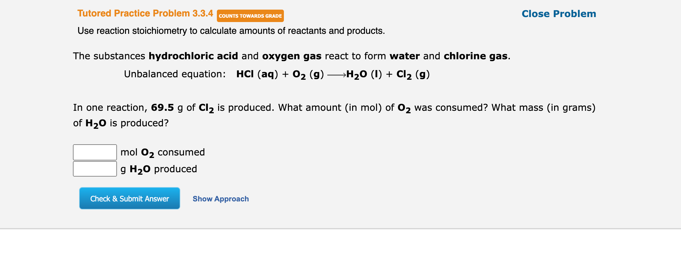 Solved Tutored Practice Problem 3.3.4 COUNTS TOWARDS GRADE | Chegg.com