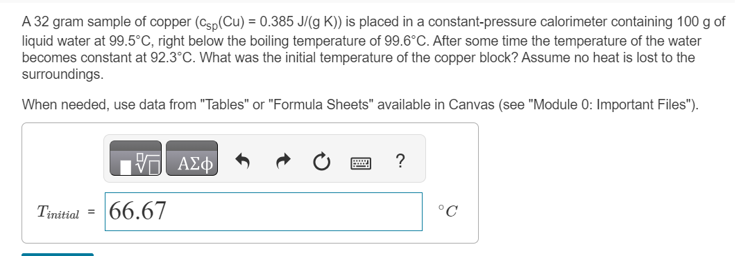 Solved A 32 ﻿gram sample of copper (csp(Cu)=0.385JgK) ﻿is | Chegg.com
