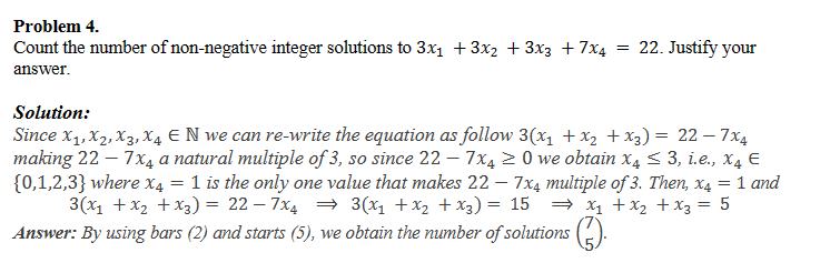 Solved Can someone explain to me why the answer is 7 choose | Chegg.com
