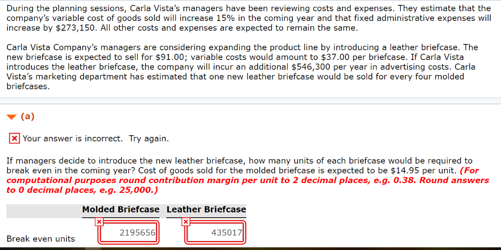 Solved Problem 3-38 (Part Level Submission) Carla Vista | Chegg.com