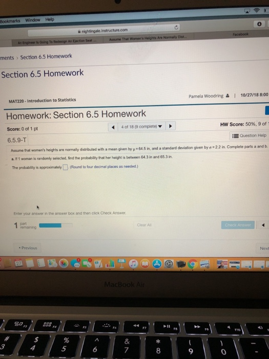 Solved Bookmarks Window Help 0 nightingale. instructure.com | Chegg.com