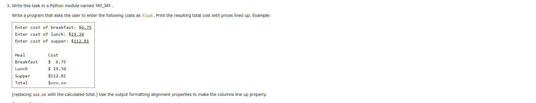 Solved 3 Write This Task In A Python Module Named T03103 5852
