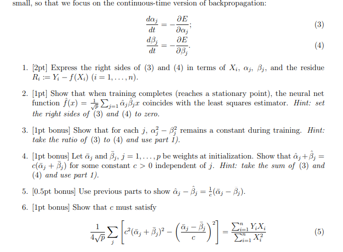 Train a one hidden layer neural network with scalar | Chegg.com